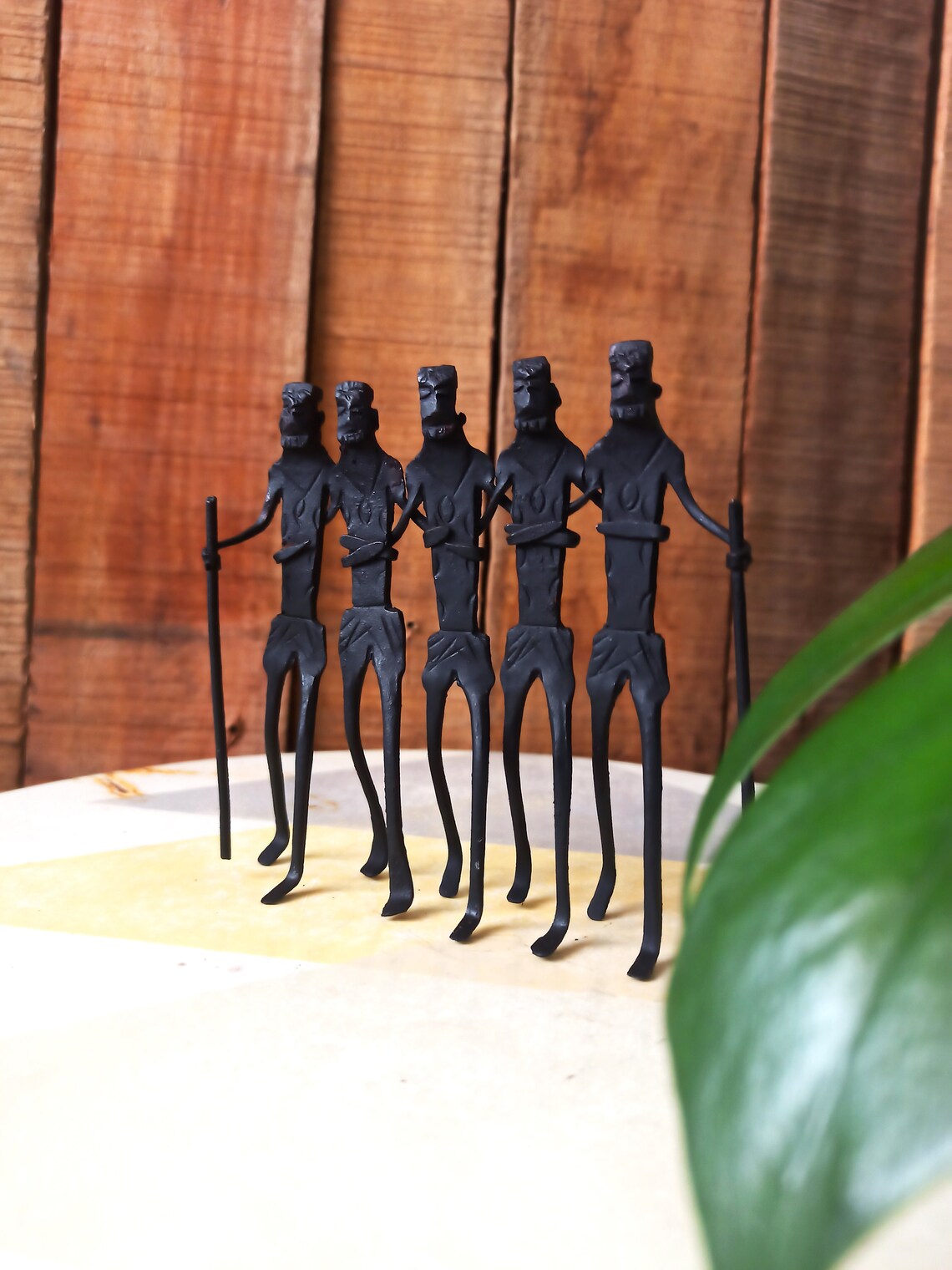 Tribal Group Dance Statue | Wrought Iron Handmade Indian Tribal Decor ...