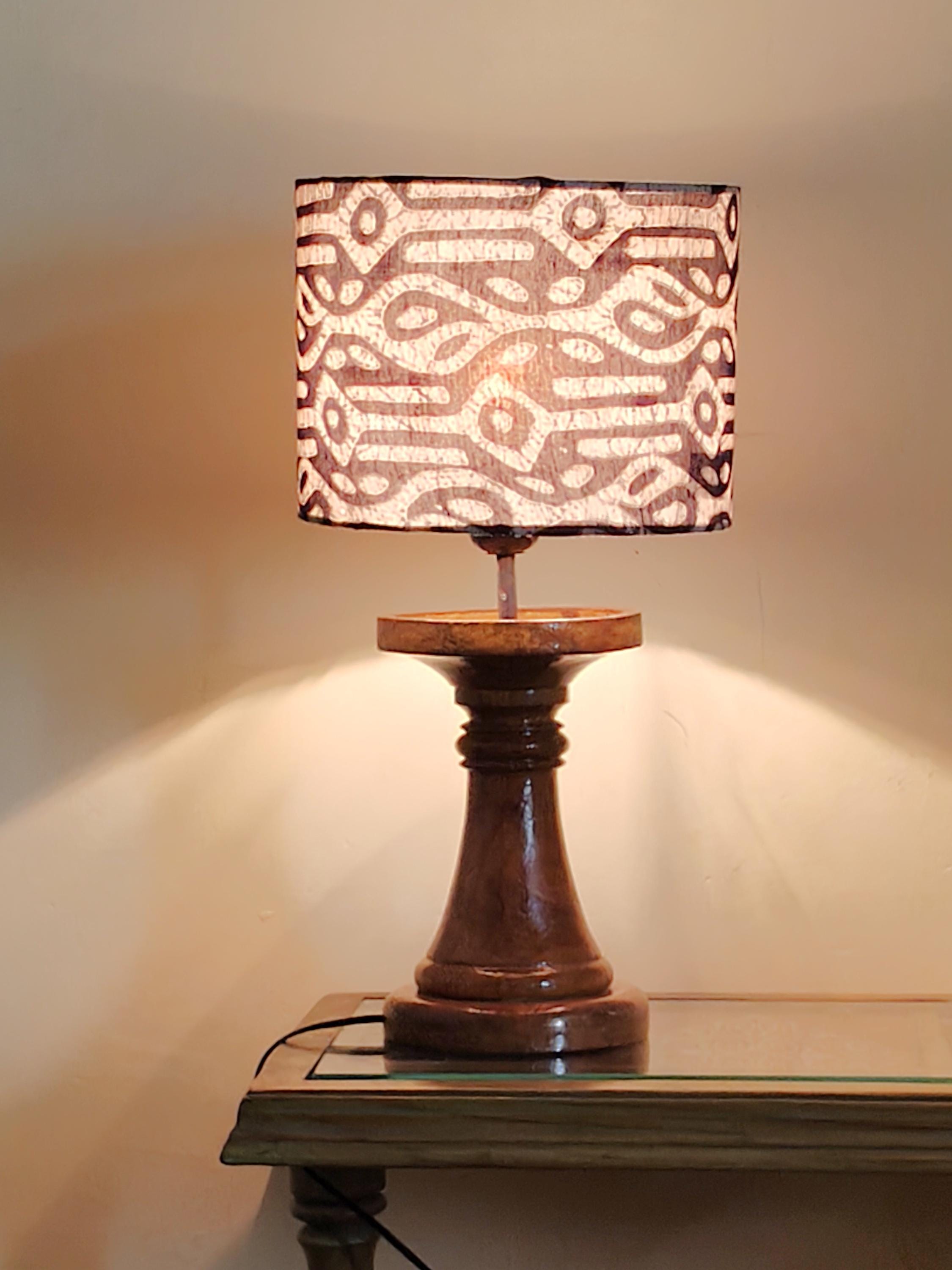 Indian Solid Wood Lamp Base | Rustic Handcrafted Wooden Table Lamp Base ...