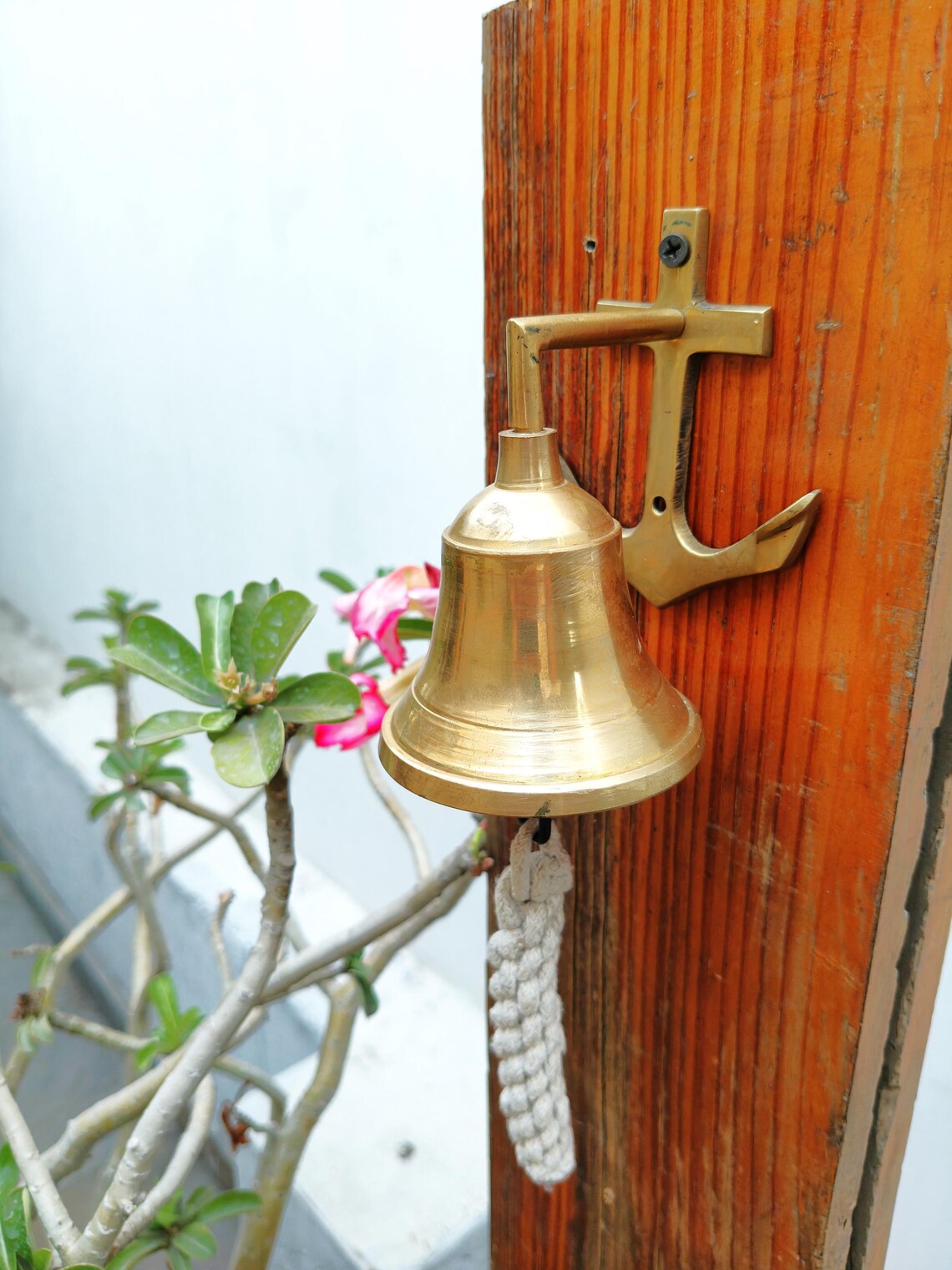 Brass Indian Temple Door Bell: Handcrafted Vastu Entryway Decor - Etsy