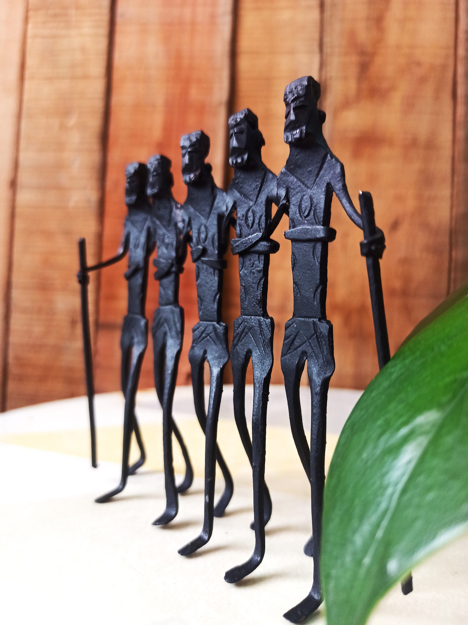 Tribal Group Dance Statue | Wrought Iron Handmade Indian Tribal Decor ...