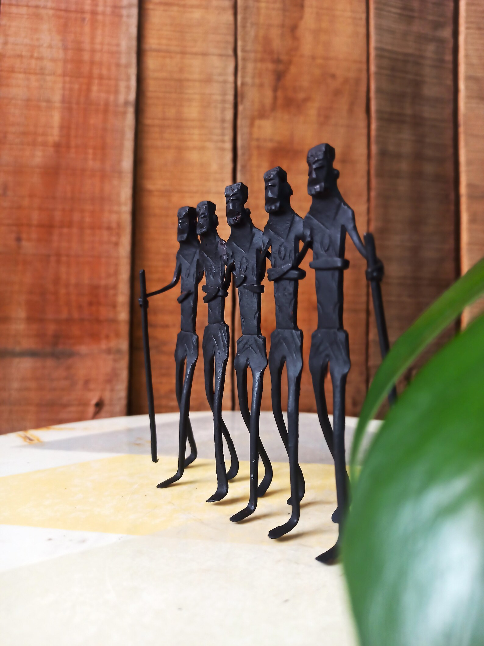 Tribal Group Dance Statue | Wrought Iron Handmade Indian Tribal Decor ...