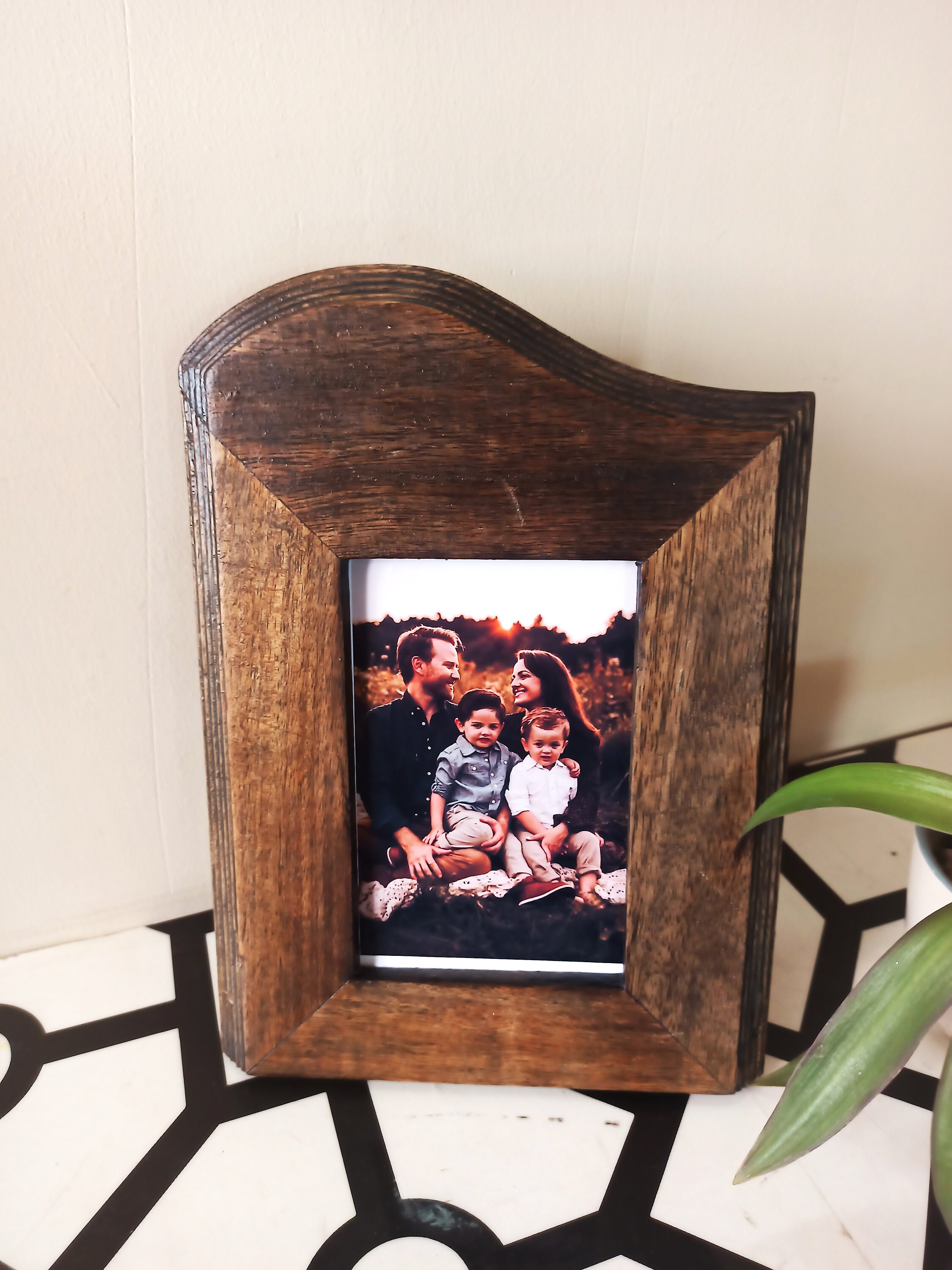 Vintage 1970s Photo Frame Handmade Rustic Wooden Picture Frame Handmade ...
