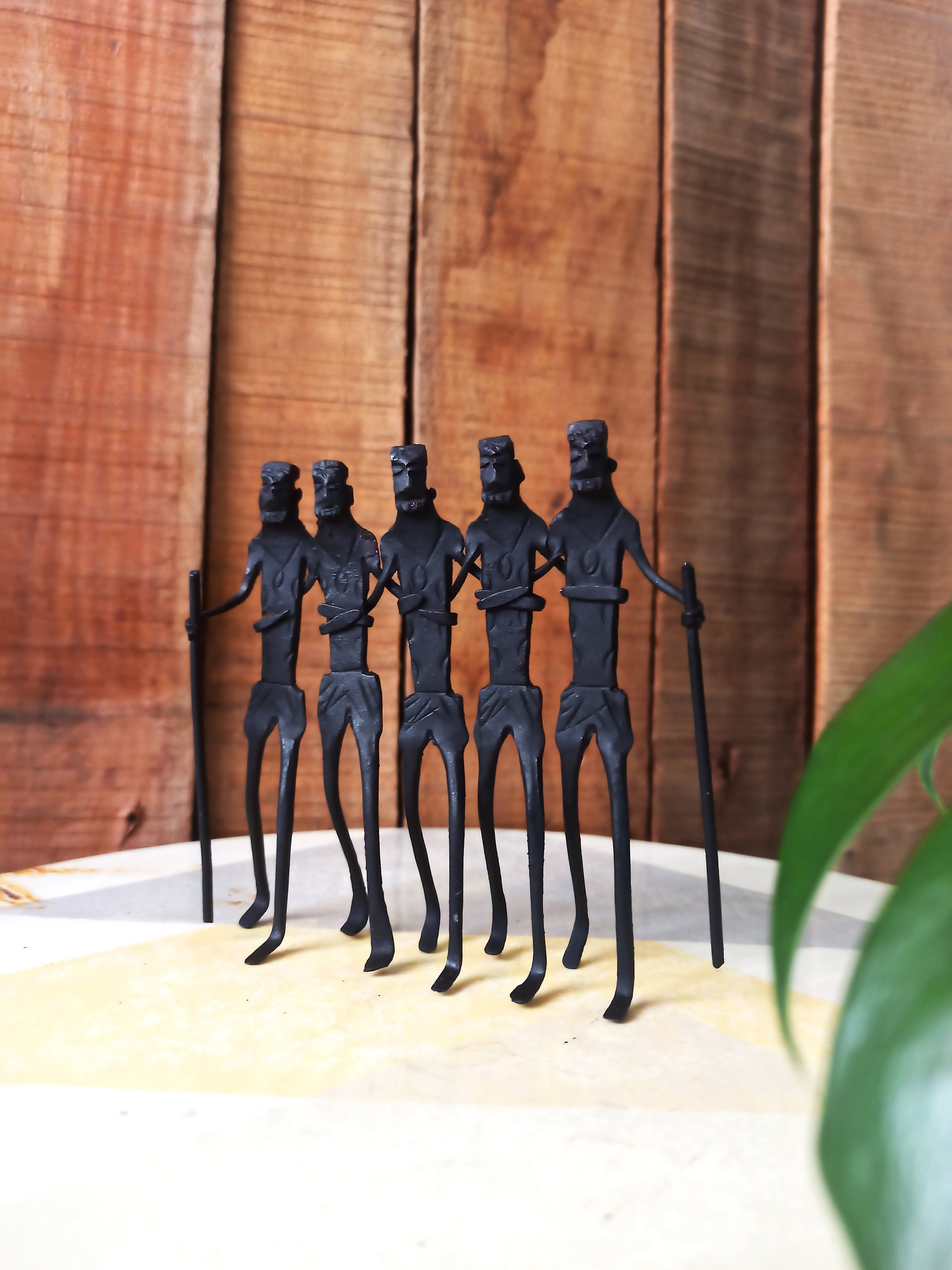 Tribal Group Dance Statue | Wrought Iron Handmade Indian Tribal Decor ...