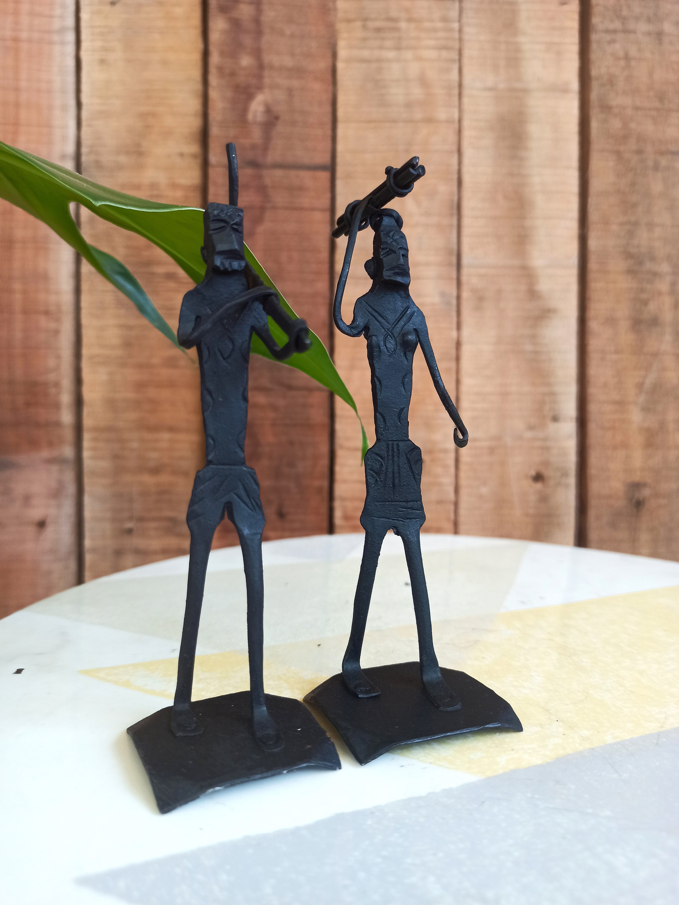 Wrought Iron Tribal Indian Statue for Village Wood Cutter Couple ...