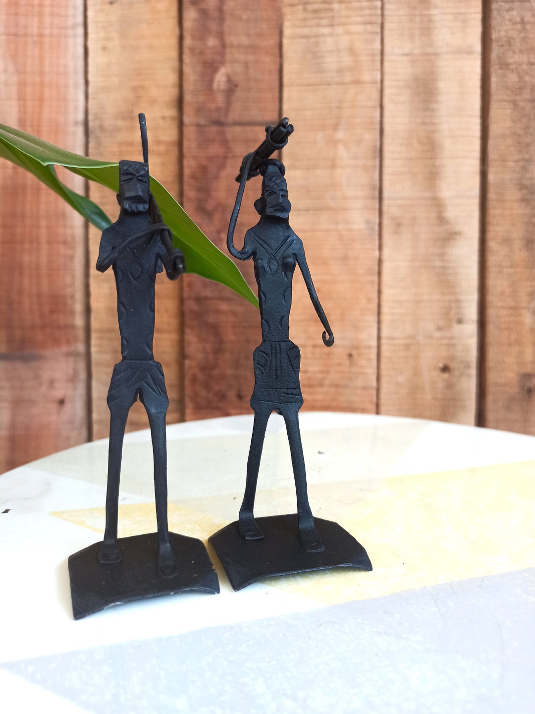 Wrought Iron Tribal Indian Statue for Village Wood Cutter Couple ...