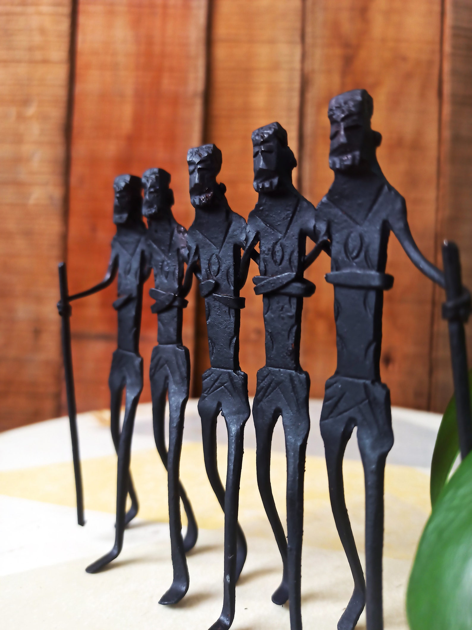 Tribal Group Dance Statue | Wrought Iron Handmade Indian Tribal Decor ...