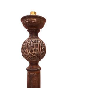 Real Antique Wooden Lamp Base Intricately Hand Carved Wooden Lamp Base ...