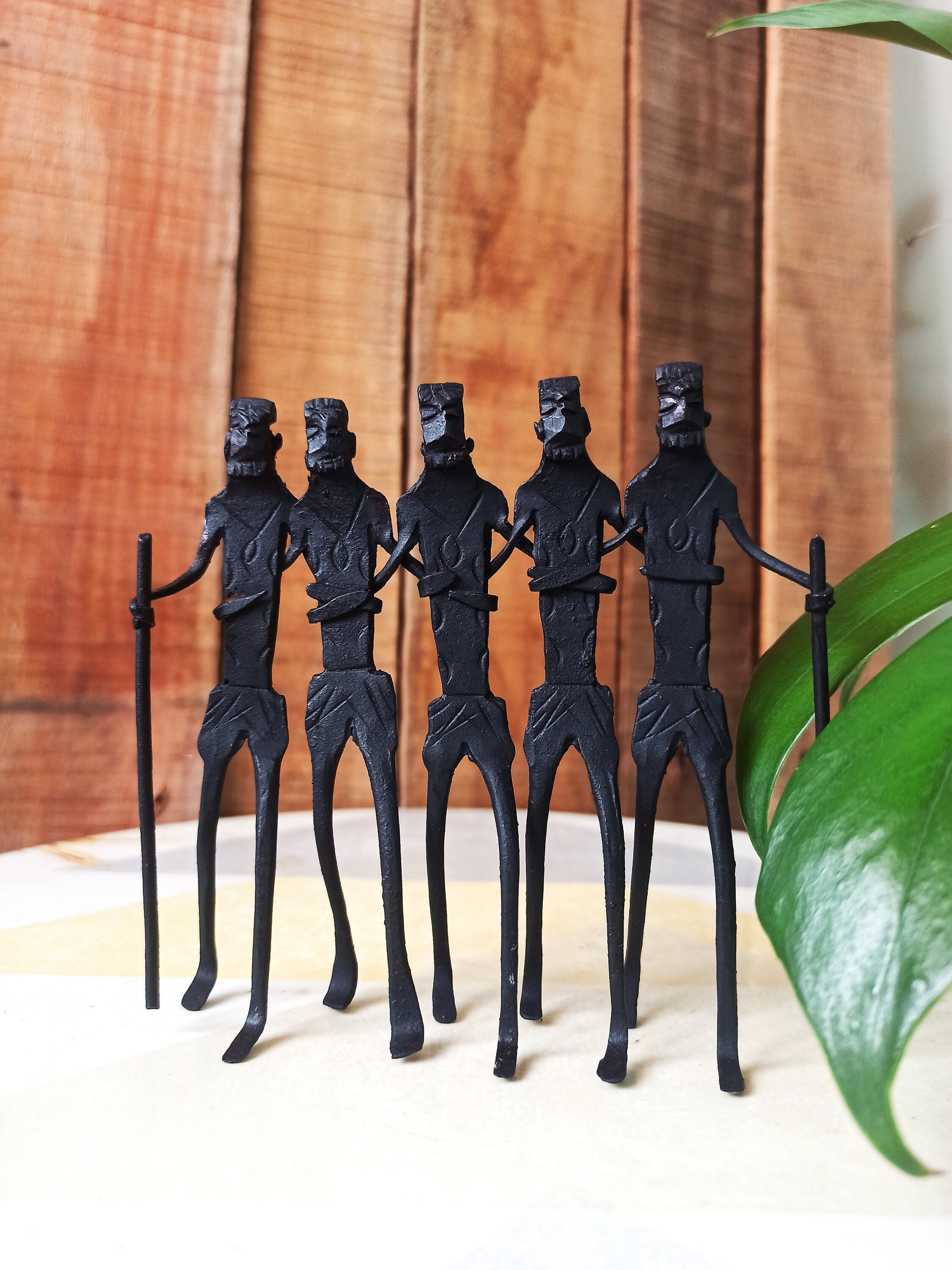 Tribal Group Dance Statue | Wrought Iron Handmade Indian Tribal Decor ...