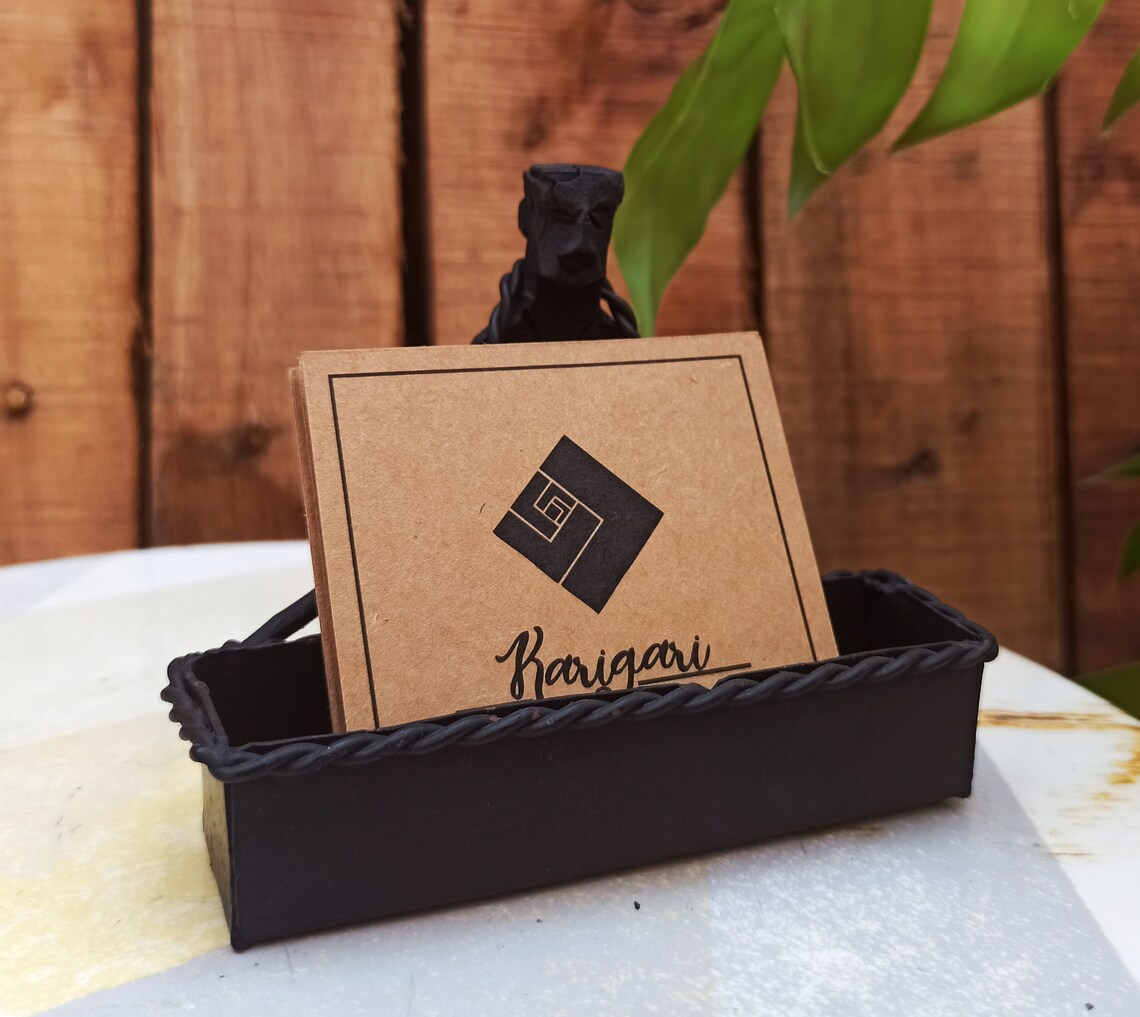Handmade Wrought Iron Visiting Card Holder: Tribal Pitva Art Decor - Etsy