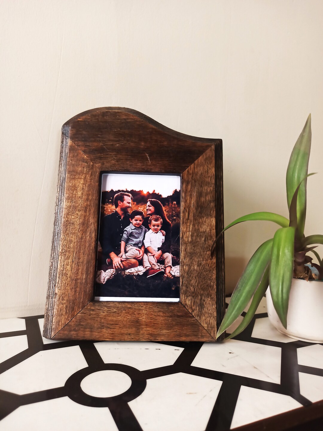 Vintage 1970s Photo Frame Handmade Rustic Wooden Picture Frame Handmade ...