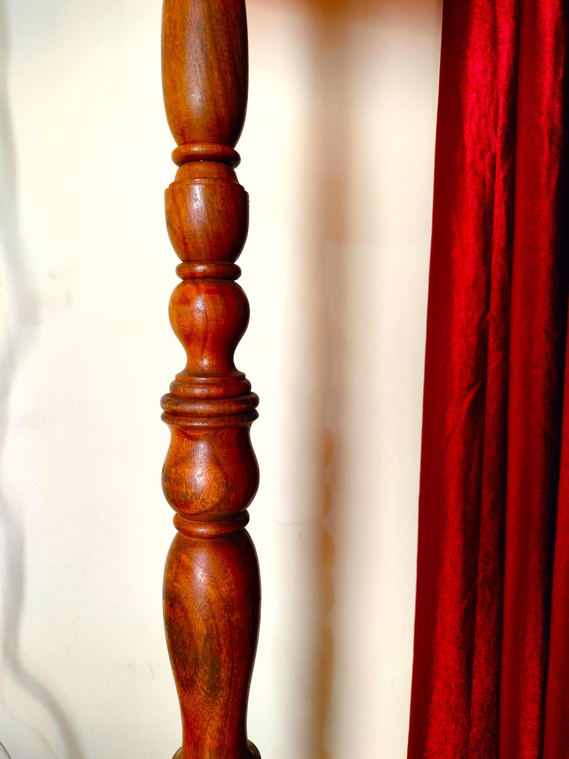 TALL FLOOR LAMP Antique Carved Wooden Floor Lamp Base With Holder ...