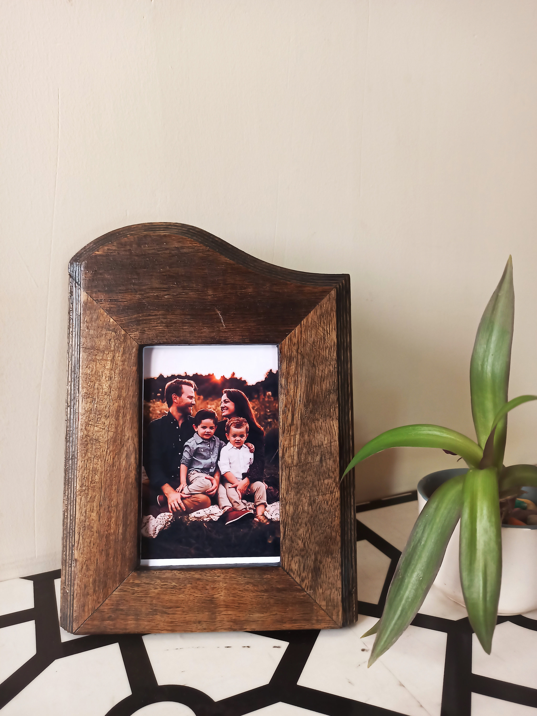 Vintage 1970s Photo Frame Handmade Rustic Wooden Picture Frame Handmade ...