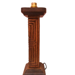 Mini Vintage Wood TABLE LAMP Base With METAL Holder| Bedside Lamp ...