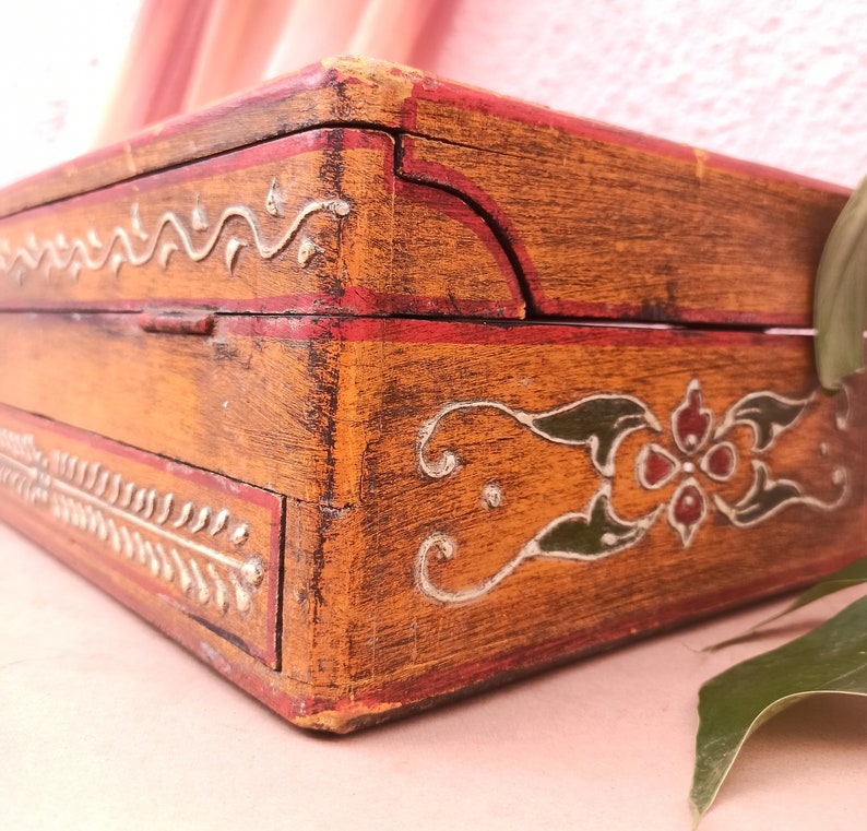Hand Painted Royal Indian Jewelry Storage Box With Hidden Drawer ...