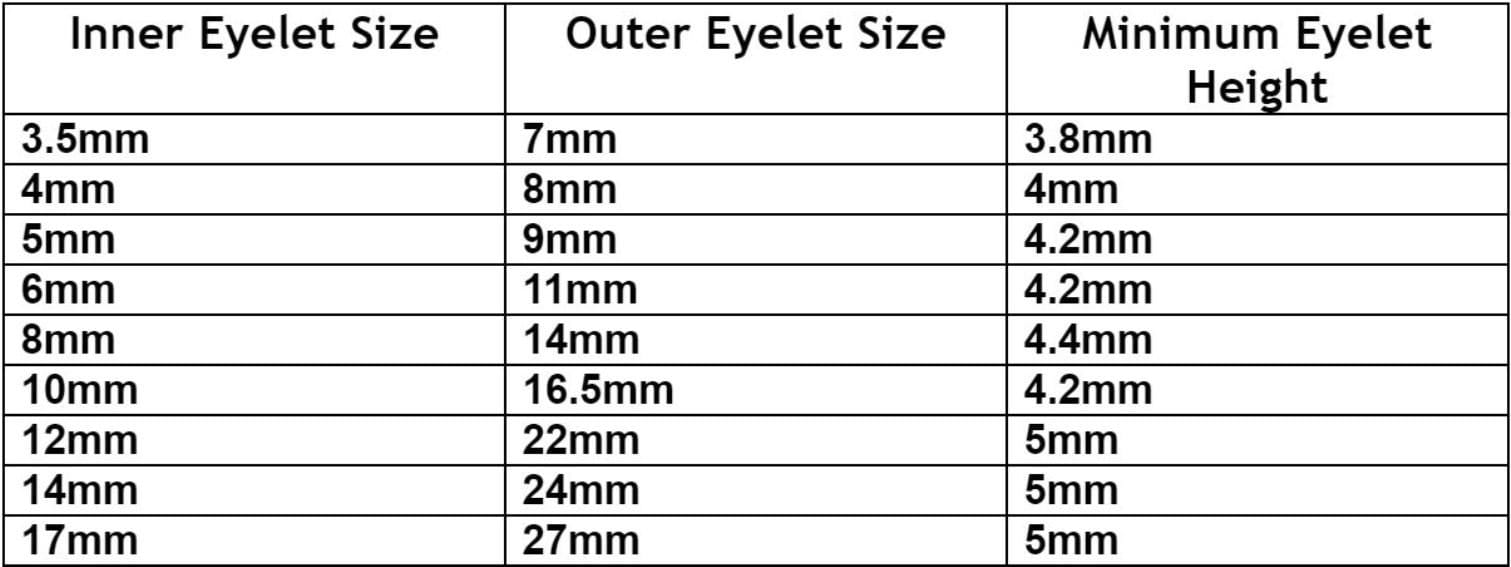 50 Sets 4mm to 17mm Eyelet Grommet Clothing Leather Banner Craft - Etsy