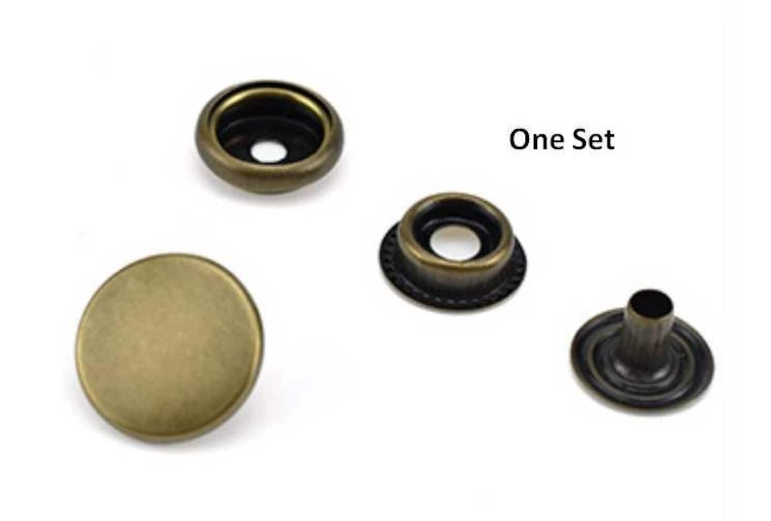 15 Sets Heavy Duty Rivet Poppers Snap Fasteners Press Stud Clothing ...