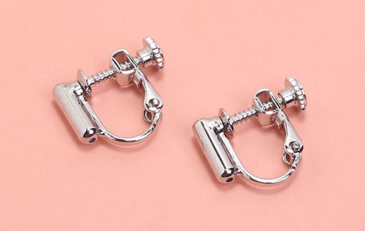 2 Pieces Screw Back Clip on Earring Converters From Pierced - Etsy