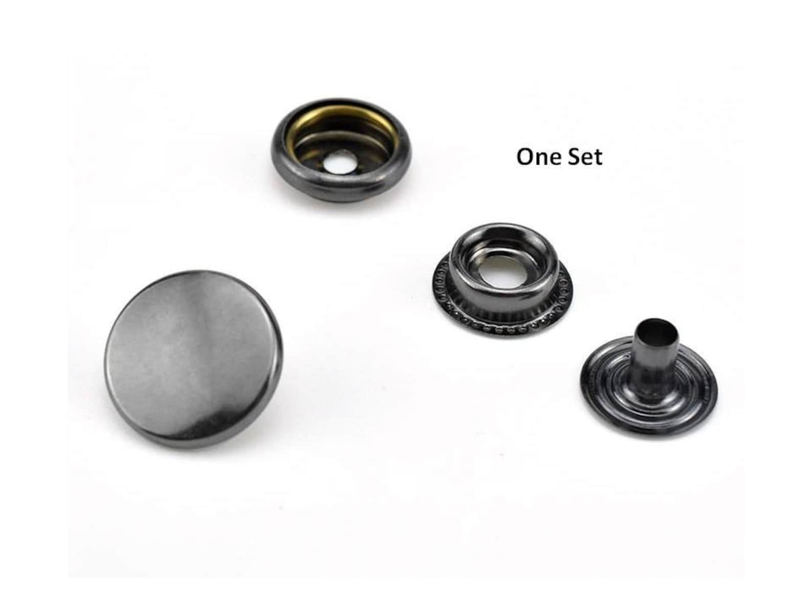 15 Sets Heavy Duty Rivet Poppers Snap Fasteners Press Stud Clothing ...