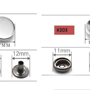 15 Sets Heavy Duty Rivet Poppers Snap Fasteners Press Stud Clothing ...