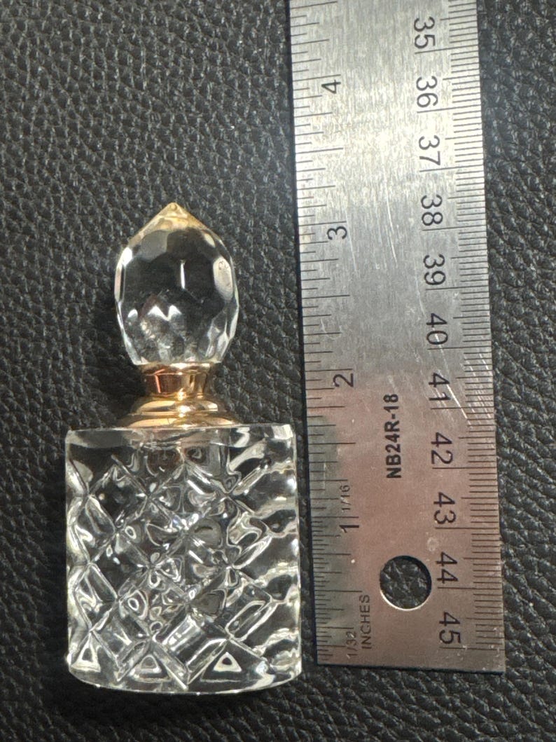 Oleg Cassini Crystal Mini Perfume Bottle With Glass Rod Applicator - Etsy