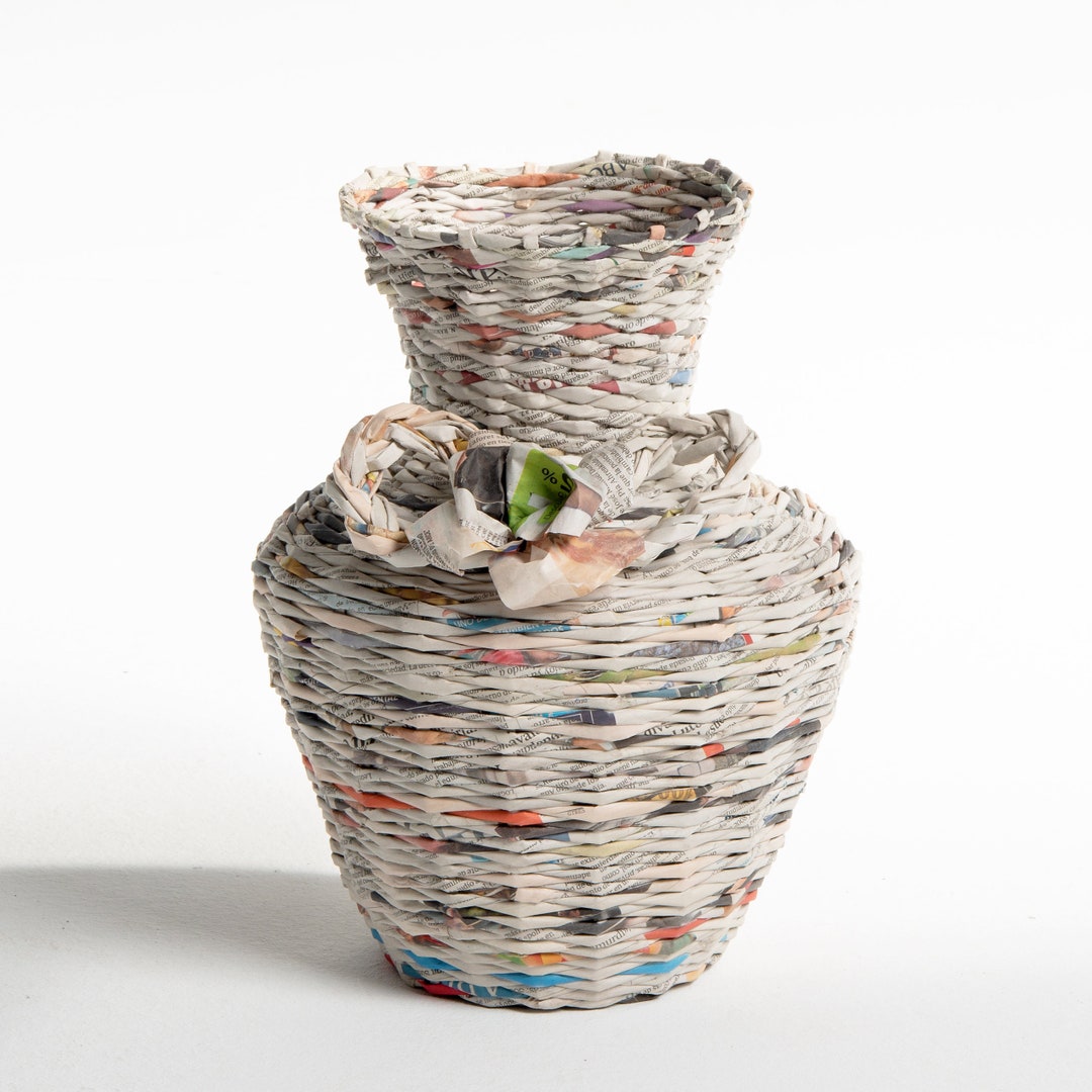 Vase Made With Used Newspaper That is Recycled to Give It a Second Life ...