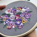 Embroidery Pansy Full Kit For Beginner Ins Flower Hand | Etsy