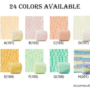 NO.3 Colorful Crochet Lace Thread, Variegated Cotton Pearl Yarn, Irish ...