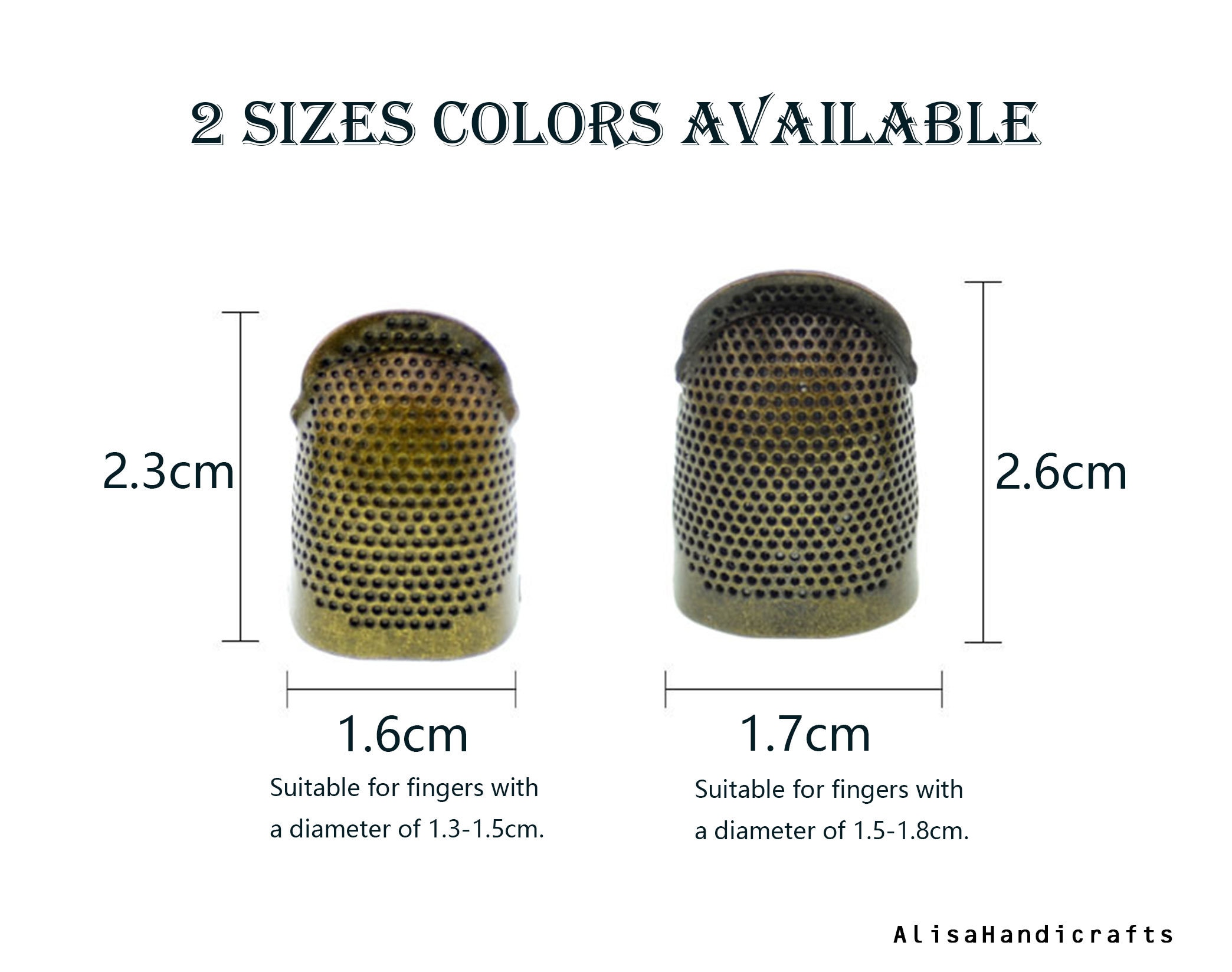 Retro Handworking Sewing Thimble Finger Protector Needlework Metal ...