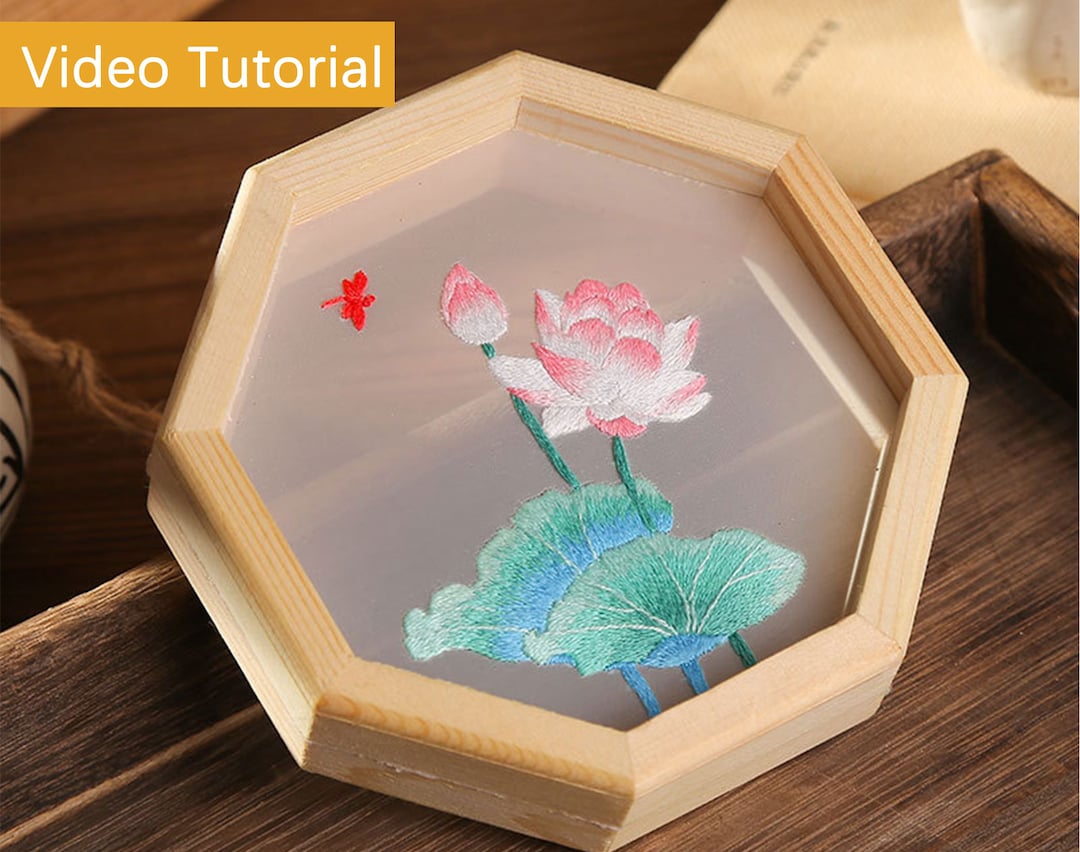 Transparent Embroidery Kit for Intermediate, Pre Print Embroidery ...