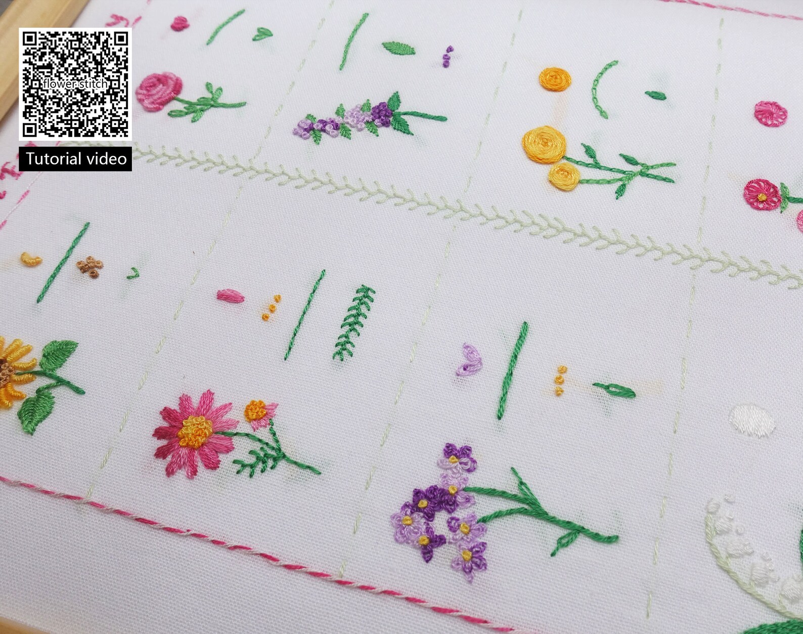 Embroidery Stitch Pattern, PDF Stitches Sampler, Floral Embroidery ...