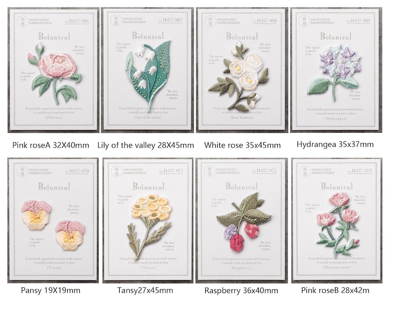 Embroidered Flower Patches Iron on Sew On Embroidery Floral | Etsy