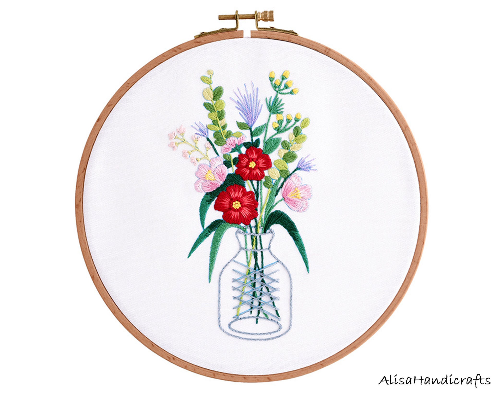 Beginner Hand Embroidery Full Kit, DIY Handcraft Kit for Adults, 2020 ...