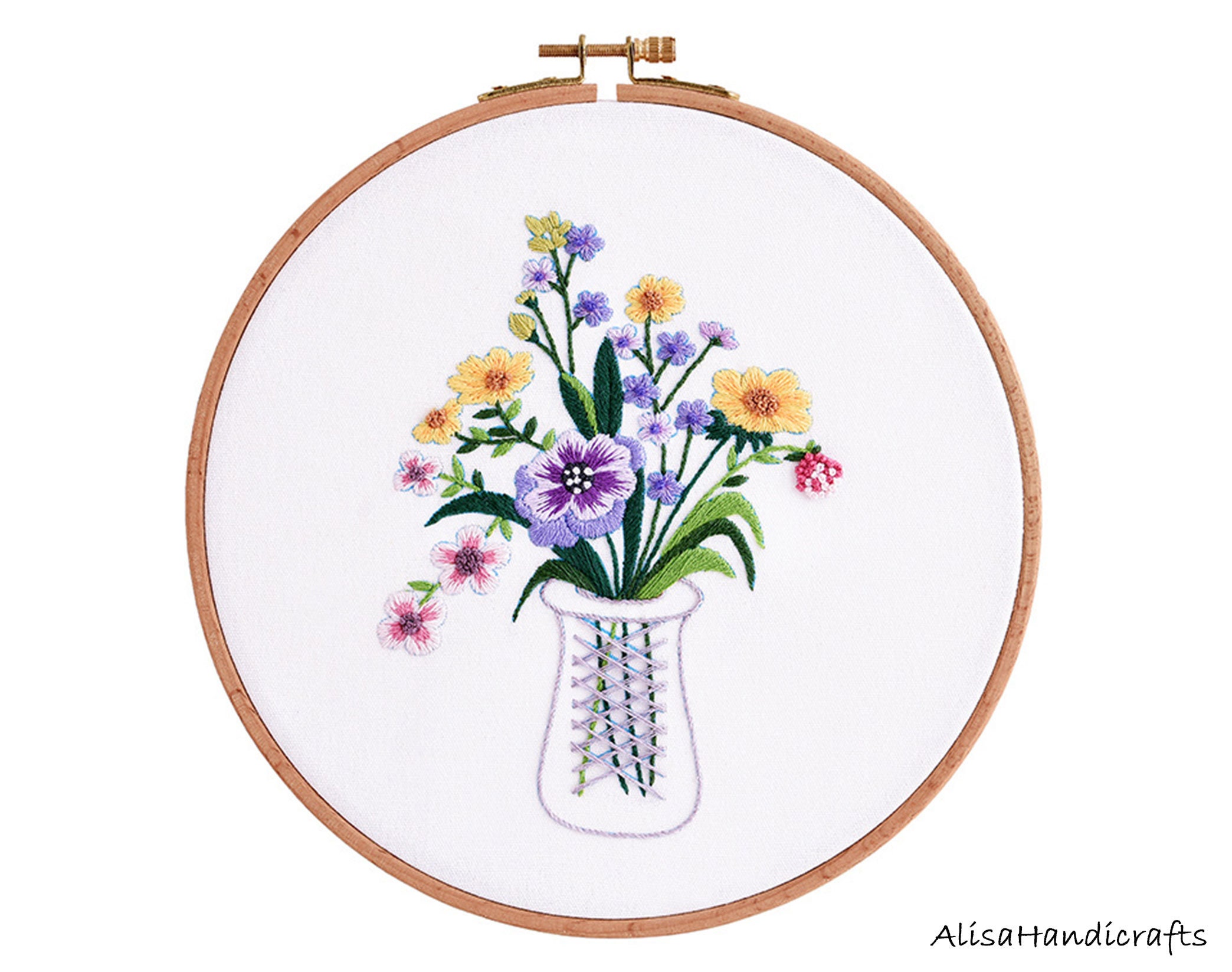 Beginner Hand Embroidery Full Kit DIY Handcraft Kit For | Etsy