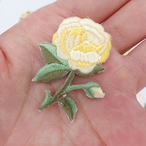 Embroidered Flower Patches Iron on Sew On, Embroidery Birthflower Patch ...