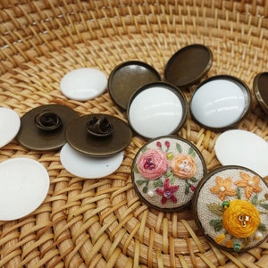 Embroidery Blank Retro Copper Lapel Pin Base, DIY Pinch Badge Brooch ...