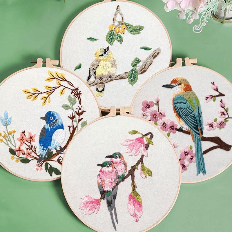 Stamped Embroidery Kits - Etsy