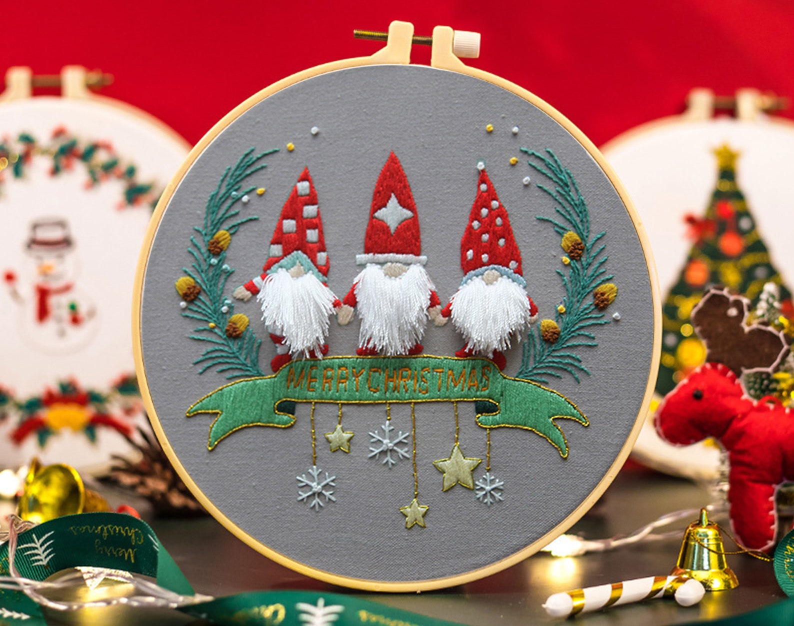 3D Santa Claus Hand Embroidery Kit Christmas Embroidery Kit - Etsy