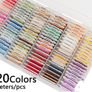Embroidery Floss Set, 24/48/72/120colors Cross Stitch Embroidery Thread ...
