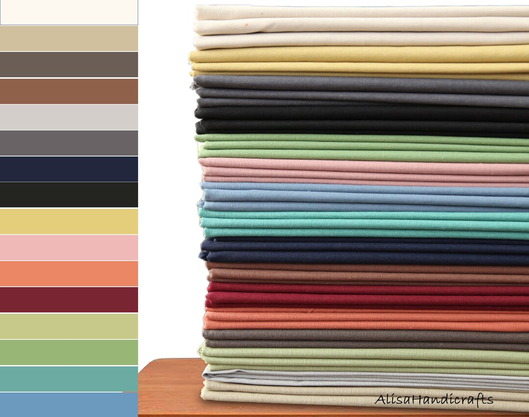 16colors Embroidery Backing Cloth,pure Color Cotton Linen Fabric ...