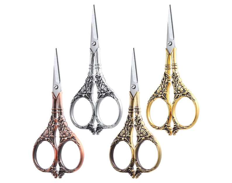 Vintage Small Scissors/retro Lily Flower Antique Scissors for - Etsy