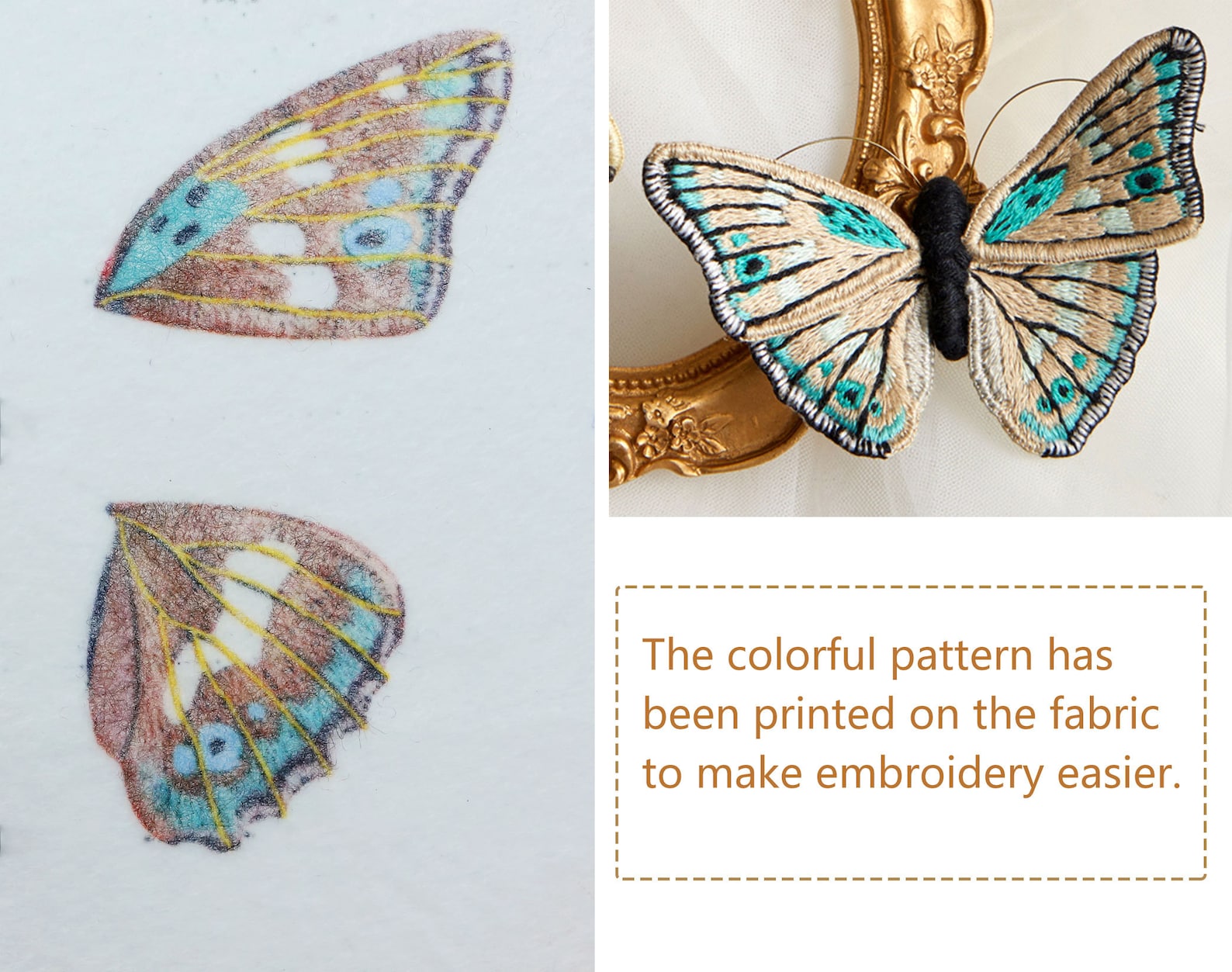 Hand Embroidery Butterfly Brooch Kit/beginner 3-dimensional Insect ...