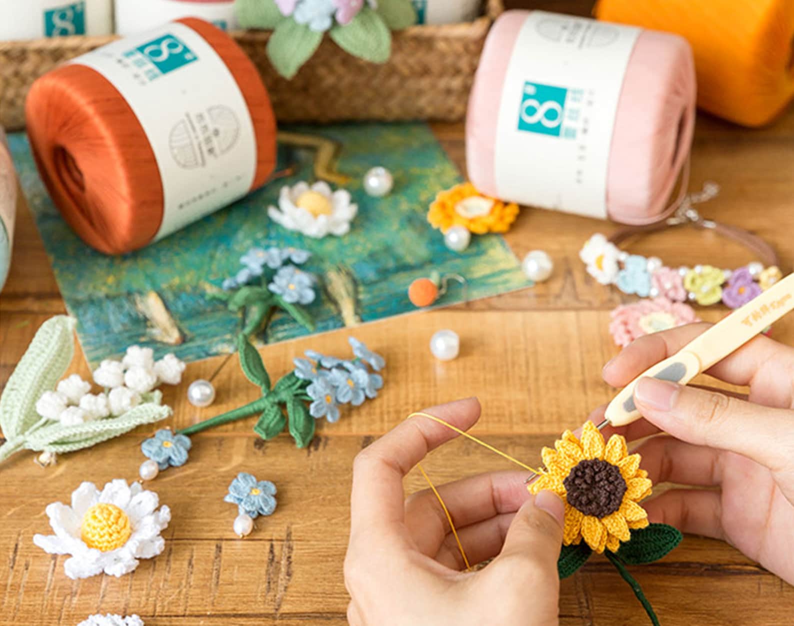 80 Colors Lace Thread, Mercerised Crochet Thread, Cotton Yarn Ball for ...