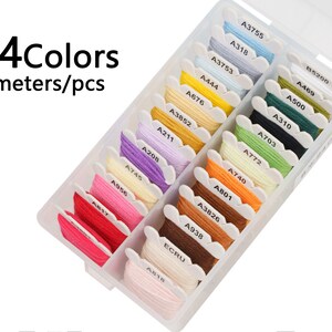 Embroidery Floss Set, 24/48/72/120colors Cross Stitch Embroidery Thread ...