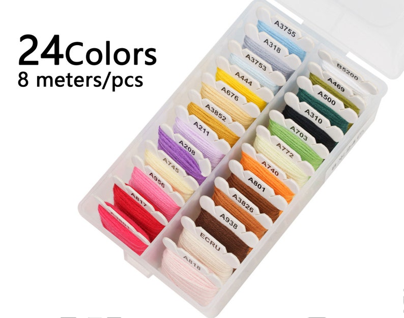 Embroidery Floss Set 24/48/72/120colors Cross Stitch | Etsy