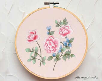 Rose Embroidery Kit | Etsy