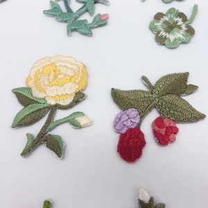 Embroidered Flower Patches Iron on Sew On, Embroidery Birthflower Patch ...