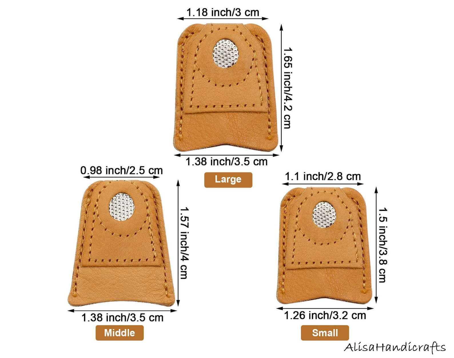 Leather Coin Thimble Handworking Sewing Finger Protector - Etsy