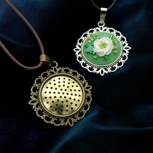 Blank Pendant Frame for Needlepoint/ribbon Embroidery Crafting, Double ...