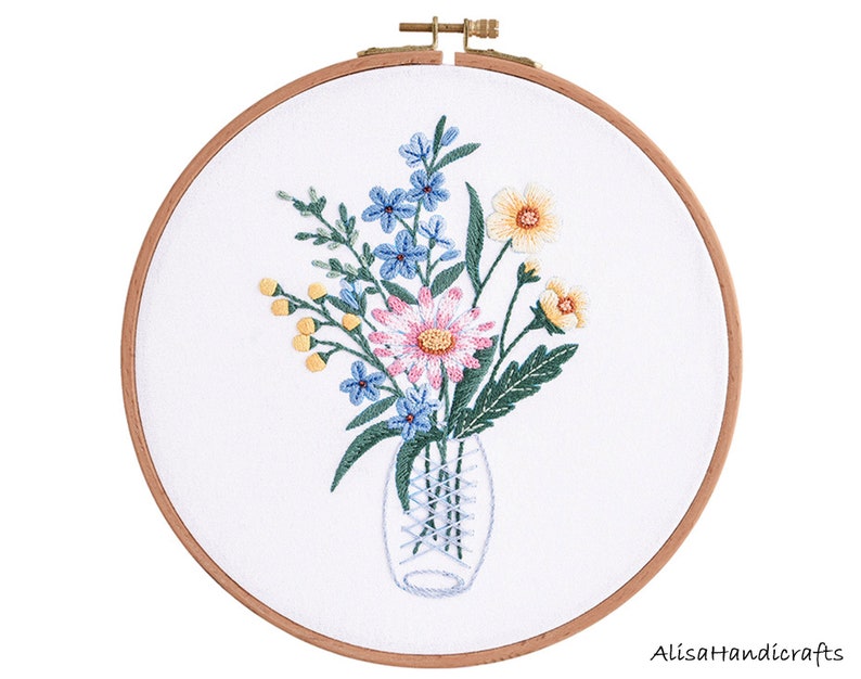 Beginner Hand Embroidery Full Kit DIY Handcraft Kit for | Etsy