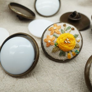 Embroidery Blank Retro Copper Lapel Pin Base, DIY Pinch Badge Brooch ...